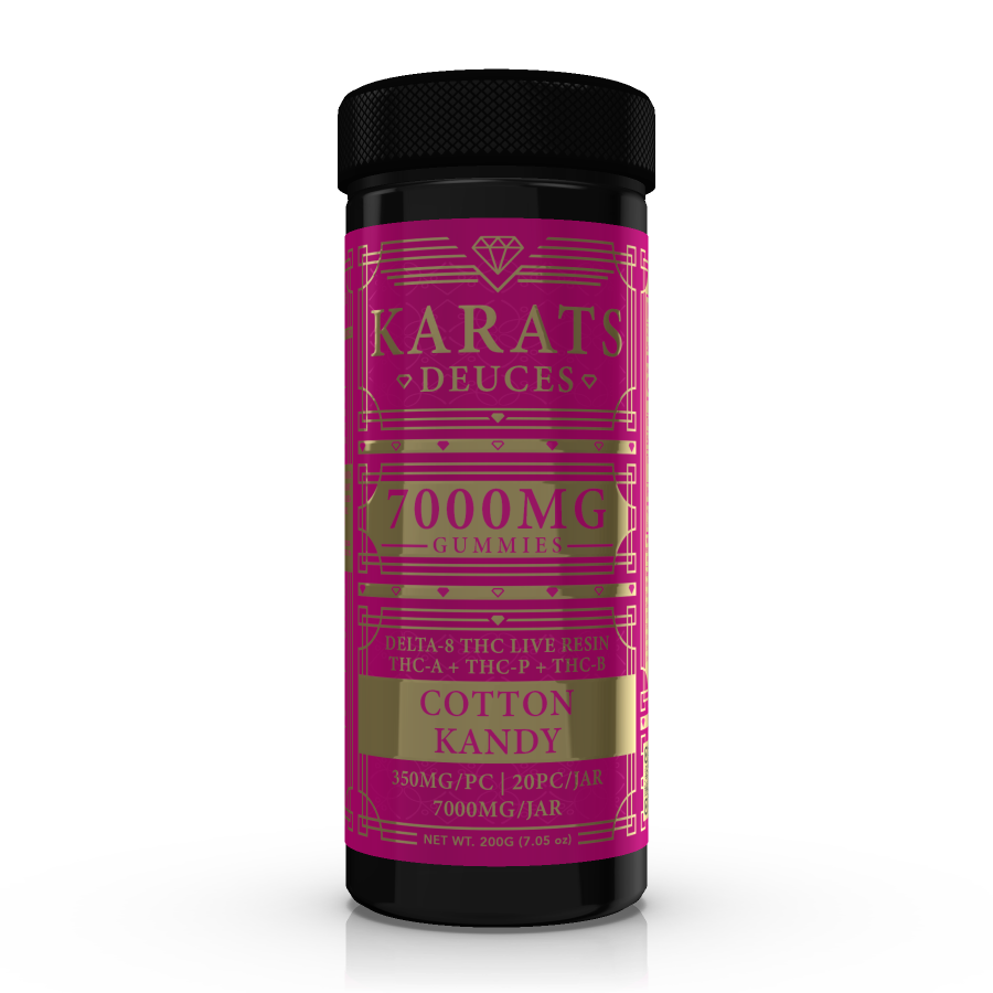 Cotton Kandy Karats Deuces THC-A Gummies 7,000mg – Triangle Hemp Wellness