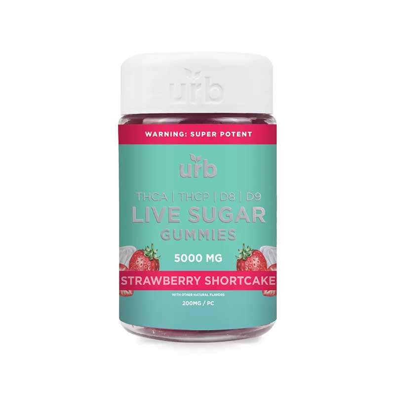 Urb THCA Live Sugar Gummies | Strawberry Shortcake – 5000mg – Triangle ...
